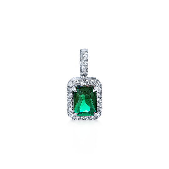 Medalha gema verde - 0204MED2836 - Lugar da Jóia